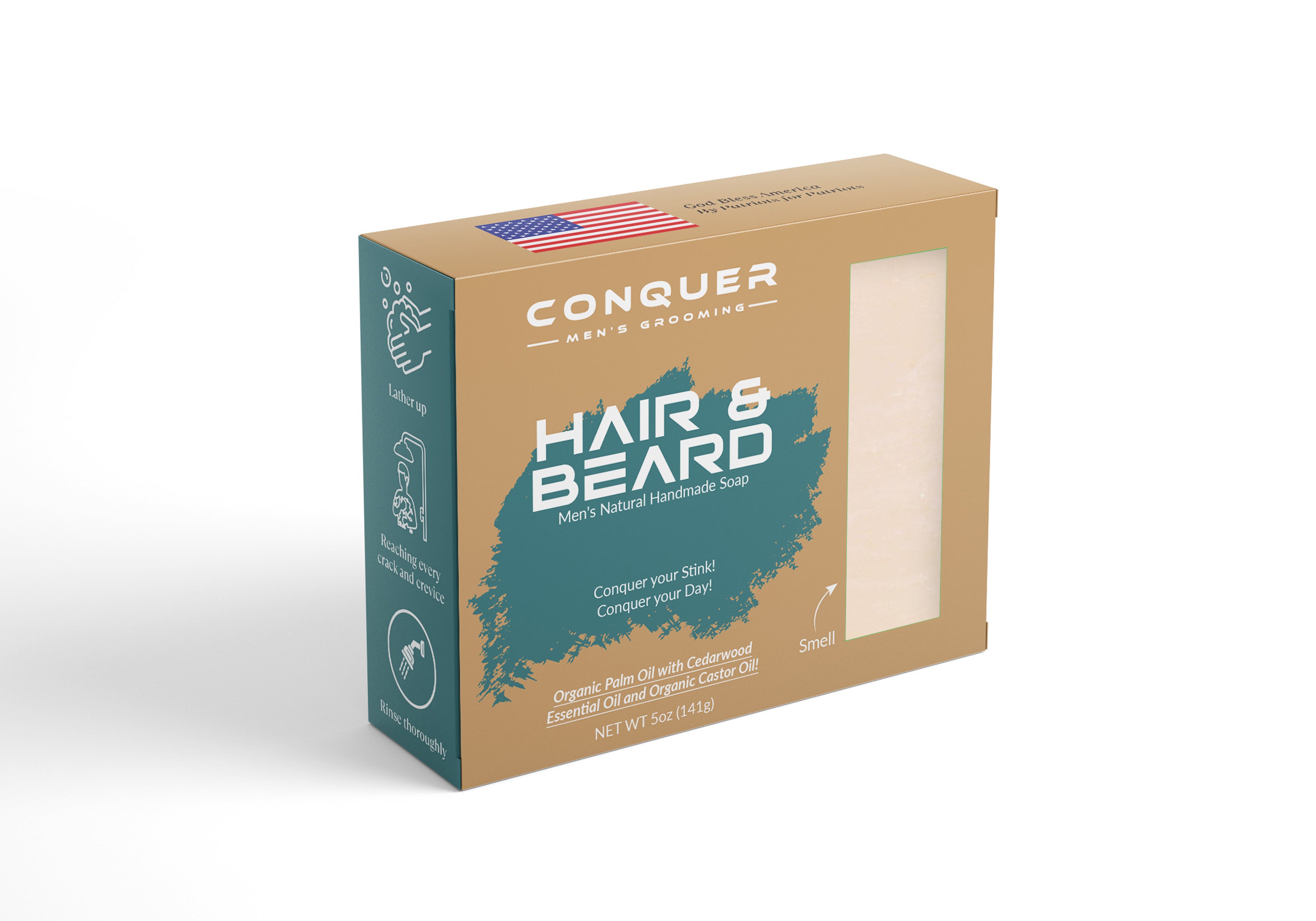 Men's Bar Soap - Hair & Beard – Conquer Men's Grooming